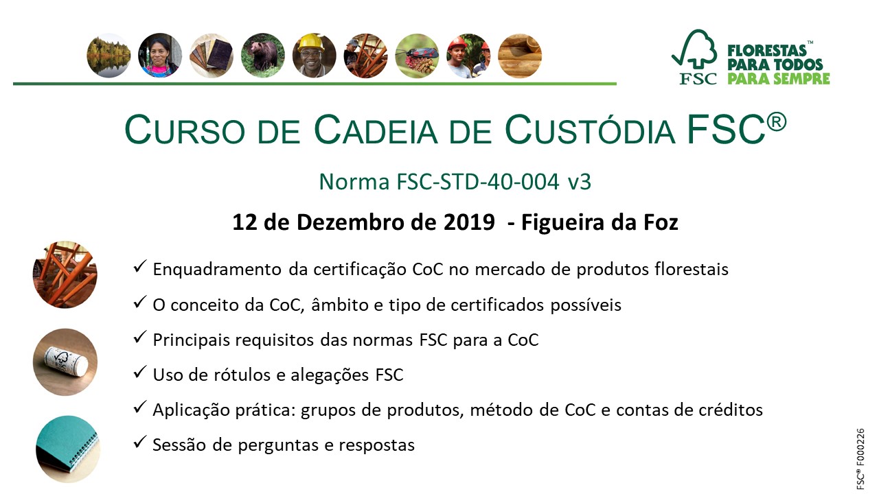 NOVA EDIÇÃO Curso de Cadeia de Custódia FSC | Forest Stewardship Council